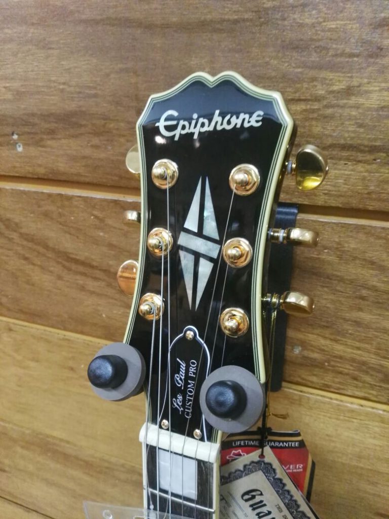 EPIPHONE LES PAUL CUSTOM PRO ELECTRIC GUITAR, EBONY - Sandman Guitar Centre