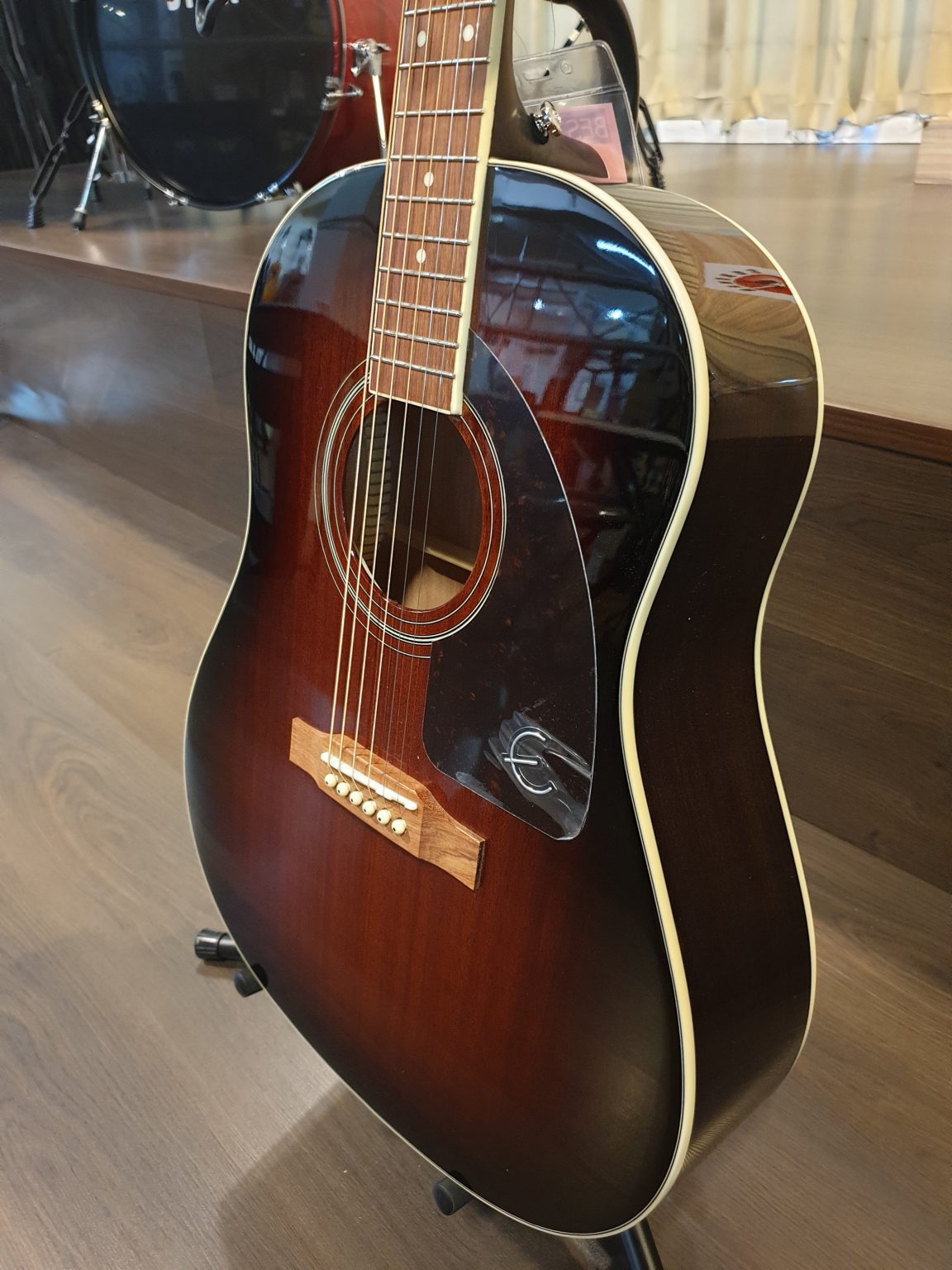 EPIPHONE AJ-220S ACOUSTIC GUITAR, MAHOGANY BURST - Sandman Guitar Centre