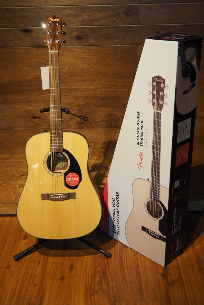 FENDER CD-60S DREADNOUGHT ACOUSTIC GUITAR PACK V2, NATURAL - Sandman ...